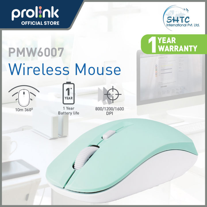 Prolink Wireless Optical Mouse 800/1200/1600 DPI - PMW6007 | Daraz.com.np