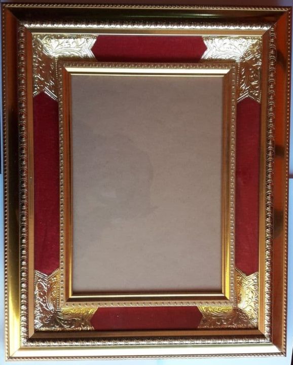 5 Pieces Big 3D Golden Red Velvet Double Border Single Photo Frame A4 ...