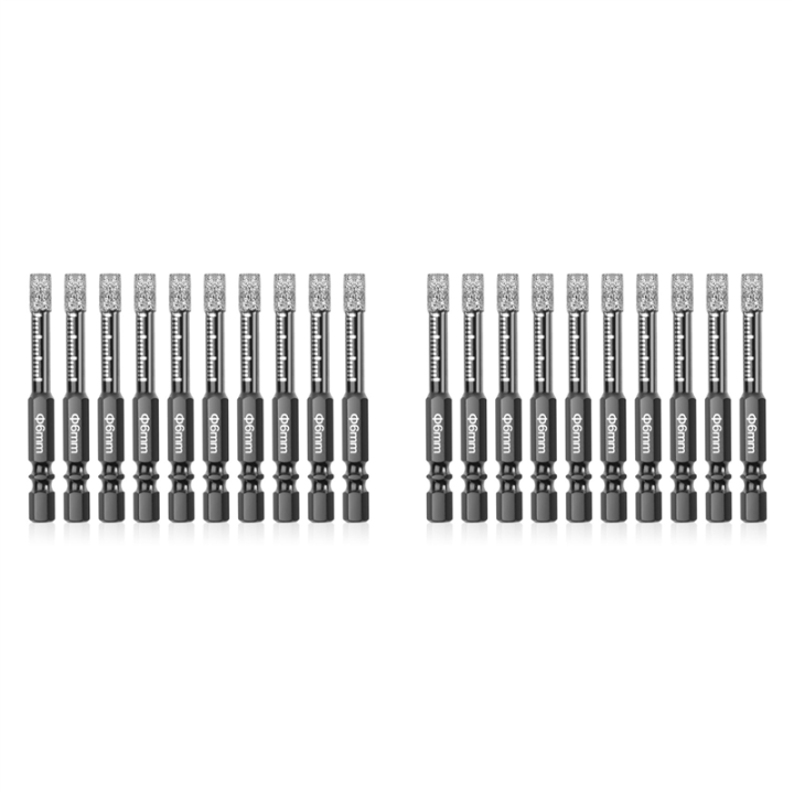 NCANRUI 20Pcs Diamond Drill Bits,6mm Dry Diamond Core Drill Bit Set for ...