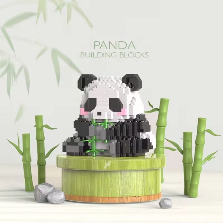 Cute Animal Panda Micro Building Block Chinese Style Creative Animal ...