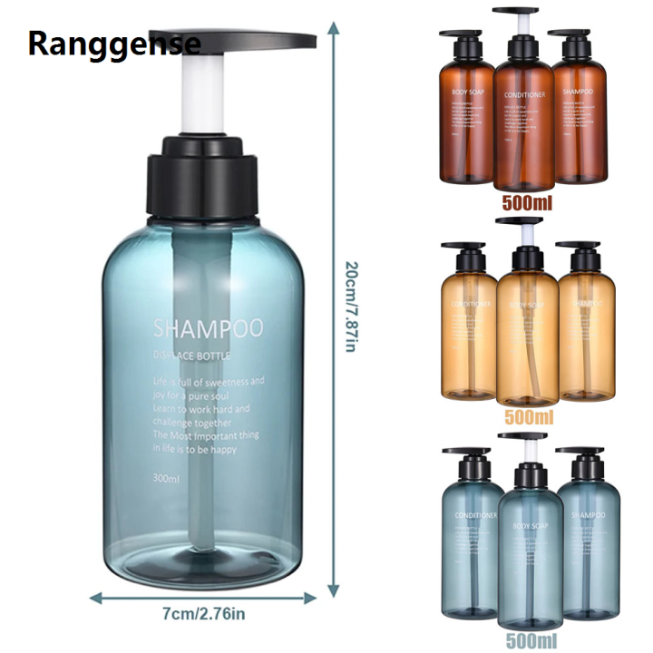 Ranggense Luxury Refillable Shampoo Conditioner Body Wash Dispenser Set ...