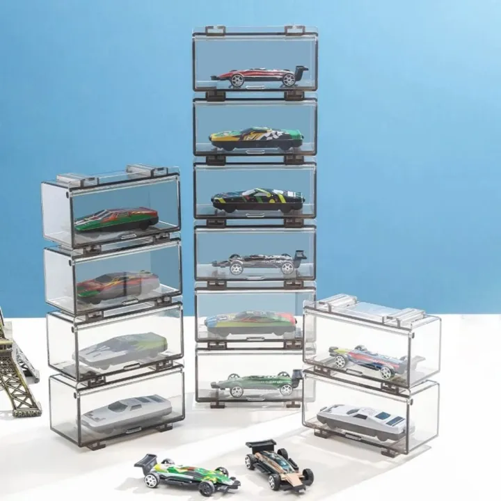 Portable Plastic Model Car Box :64 Diecast Stackable Car Toys Case ...