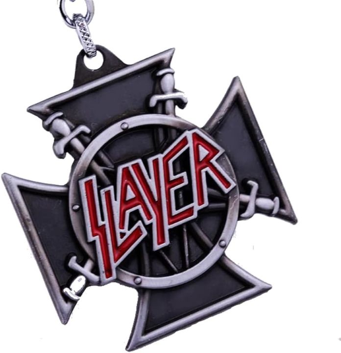 SLAYER Logo Killer Thrash keychain Rock Band Vintage Key Chain Metal ...