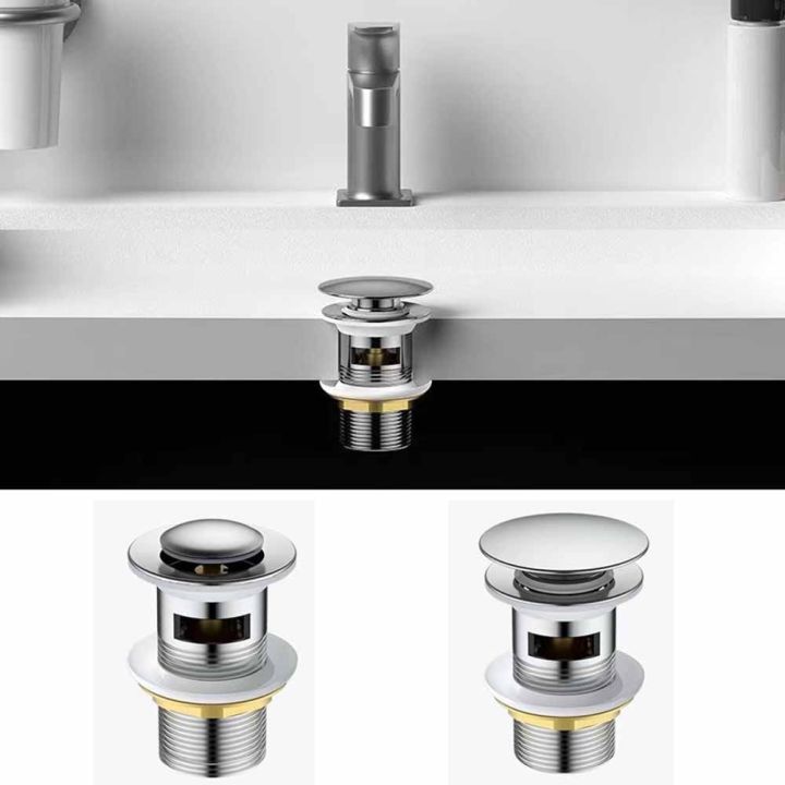 Click Clack Push Pop Up Waste Button Basin Sink Tap Sink Strainer Bath ...
