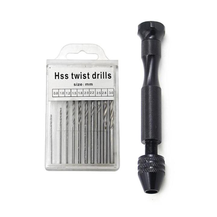 Aluminum Hand Drill Bit Keyless Chuck Reamer Twist Drill Jewelry ...