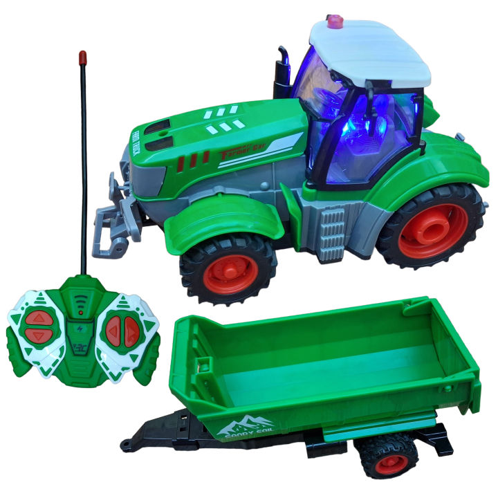 Remote Control Rechargeable Tractor Toy - Realistic Farm Tractor with ...