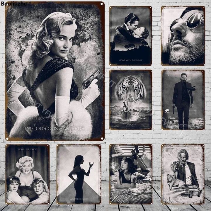 BaoliuzheClassic Retro Killer Character Poster Metal Tin Sign for ...