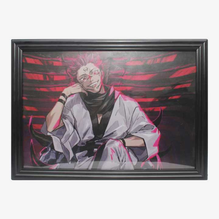 Black Frame Red Sukuna Design Poster Frame A4 Size 9x12inch | Daraz.com.np