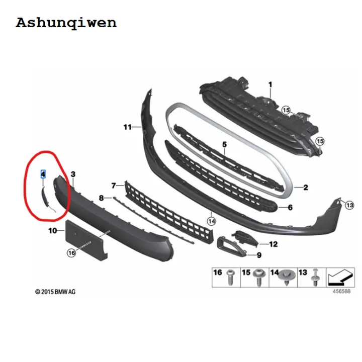 【High-quality】【High-quality】51117376447 Car Front Bumper Tow Hook Eye ...
