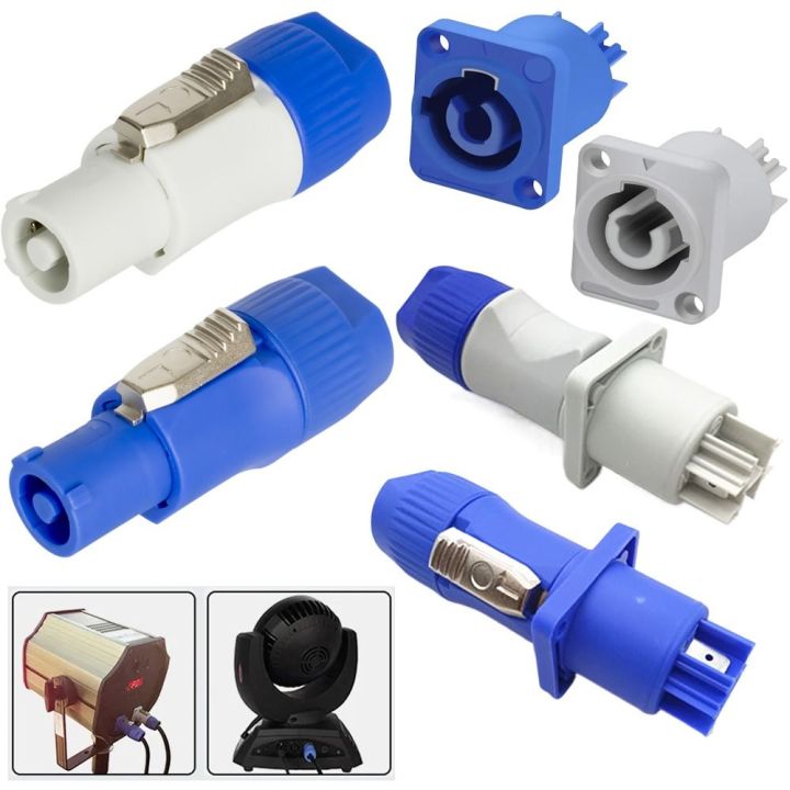 3 Pin Male Plug 20A Powercon Connector 250V 3 PIN NAC3FCA NAC3FCB AC ...