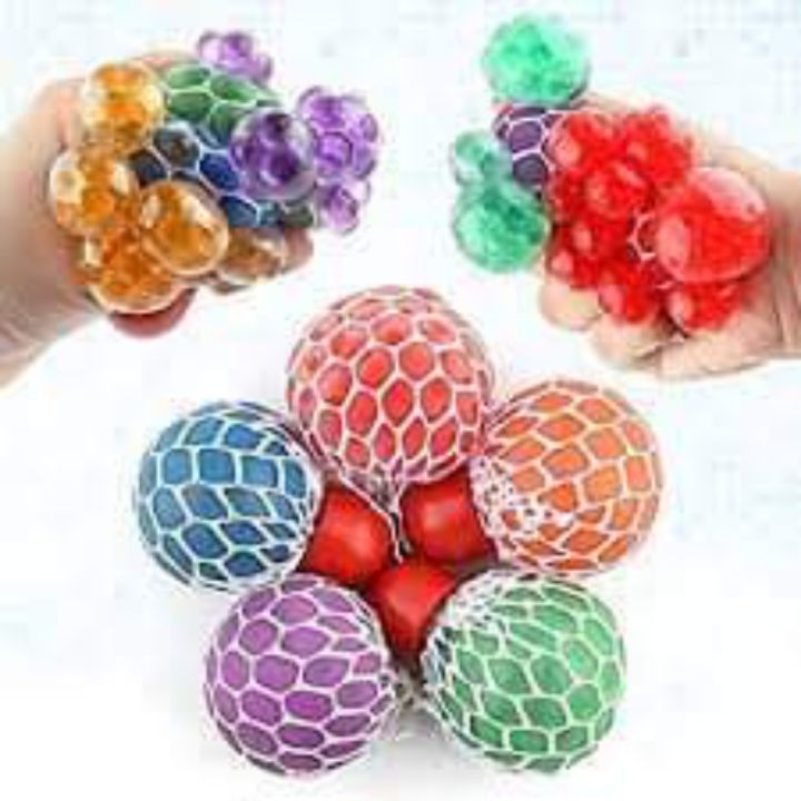 Uarter Mesh Squishy Ball Anti-stress Grape Balls Squeeze Toy Colorful ...