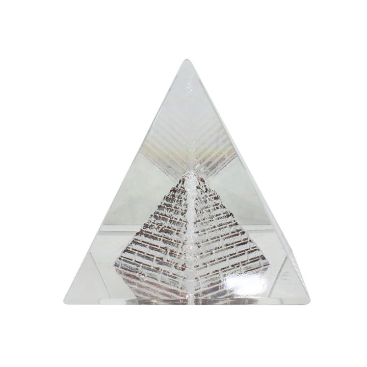 Crystal Clear Pyramid Showpiece 2 Inch | Daraz.com.np