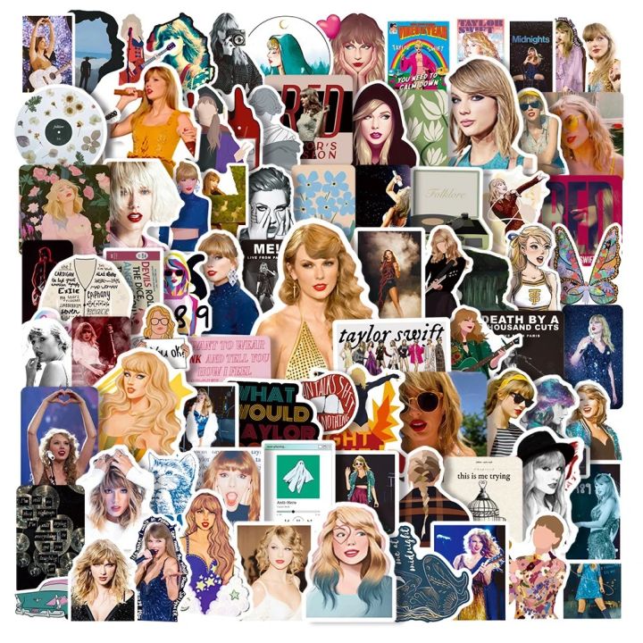 25/50pcs Popular Singer Taylor Swift Stickers for Laptops Scrapbook ...