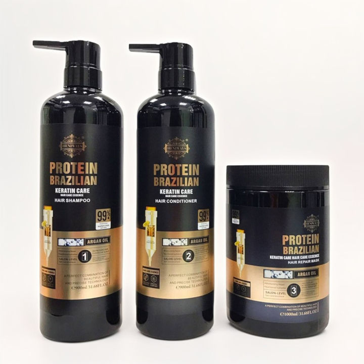 Brazilian Protein Keratin Care Hair Shampoo/Conditioner and treatment ...