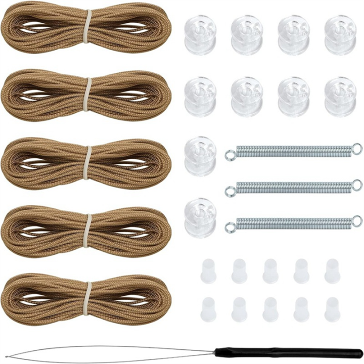 Pleated Shade Repair Kit White Window Shade Restringing Kit Brown Easy ...