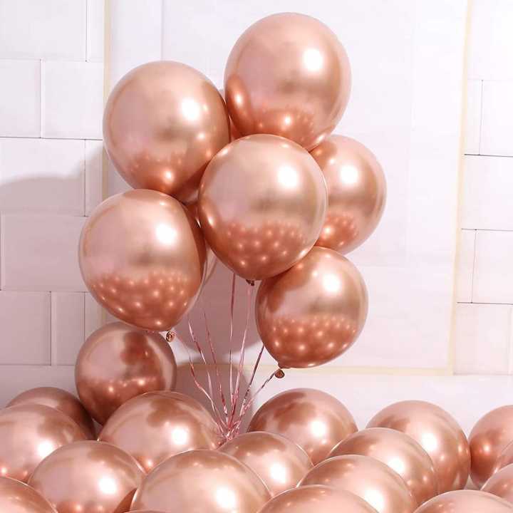 Metallic Rose Gold Balloons - 20 pcs | Daraz.com.np