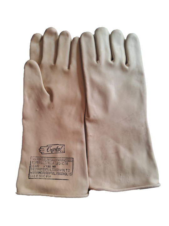 Electrical Insulation Work Gloves 7500V Working Potential 33KV Test ...