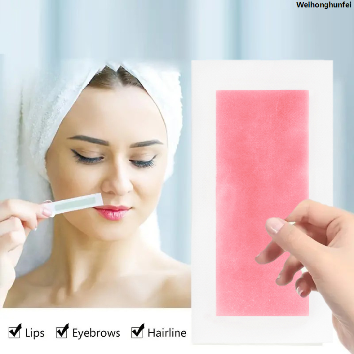 Weihonghunfei10Pcs Professional Hair Removal Wax Strips Waxing Wipe ...