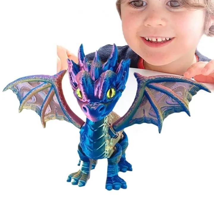 Animal Figure Multi-jointed 3D Printed Dragon Simulation Articulated ...