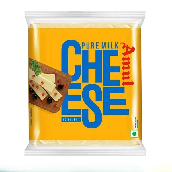 Amul Pure Milk Cheese Slices – 10 Slices | Smooth & Creamy Processed ...
