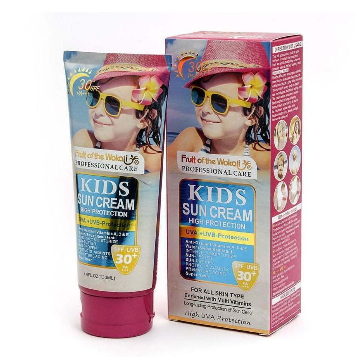 Fruit of the Wokali Kids High Protection Sun Cream SPF 30/35+++ 130ml | Daraz.com.np