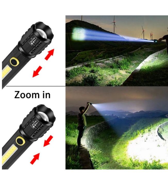 Rechargeable Tourch Light XH-P50 COB Light Flashlight | Daraz.com.np