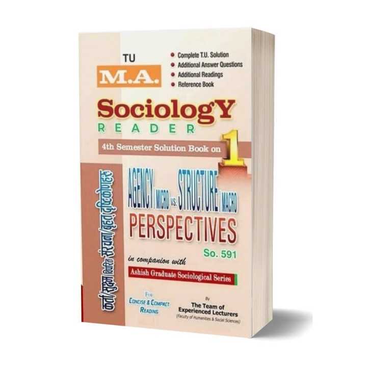 M.A. Sociology Solution 4th Semester, Agency Vs. Structure - 2080 Hpdc ...