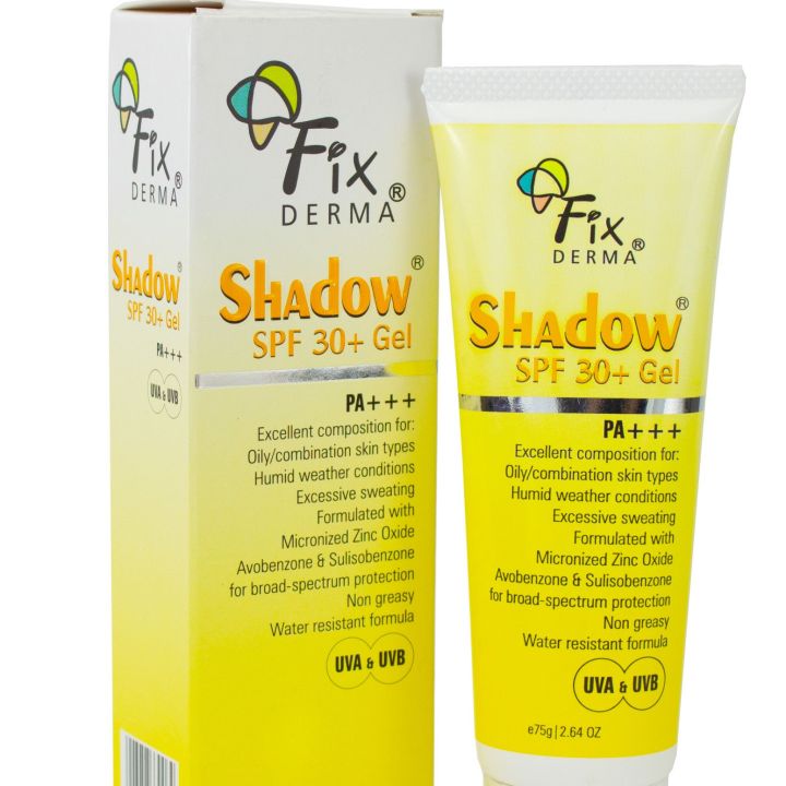 Fix Derma Shadow SPF 30+ Gel Sunscreen For Oily Skin 75gm | Daraz.com.np
