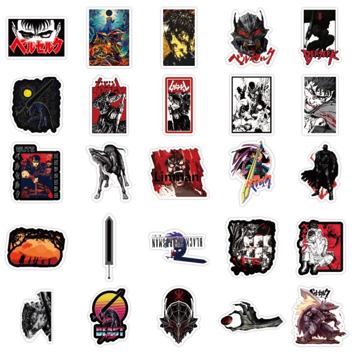 Linman 50PCS Guts Japanese Anime Berserk Graffiti Sticker for2025 ...