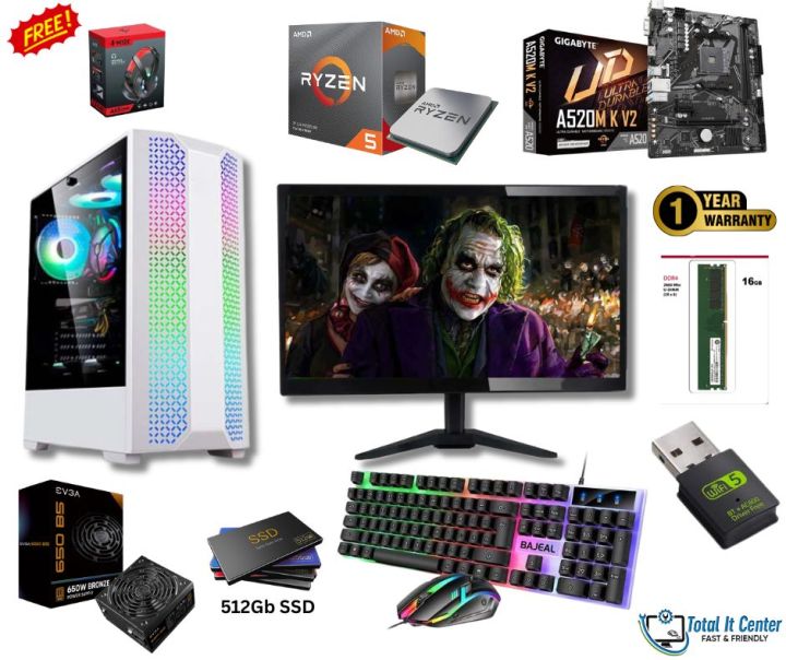 Gaming pc set White at best price in Nepal with 1 years of warranty 16/ ...