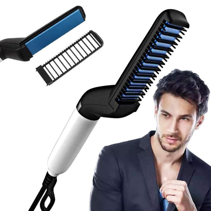 Multifunctional Curly Hair Straightening Comb Curler and Beard ...