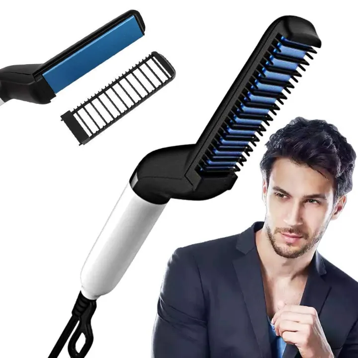 Multifunctional Curly Hair Straightening Comb Curler and Beard ...