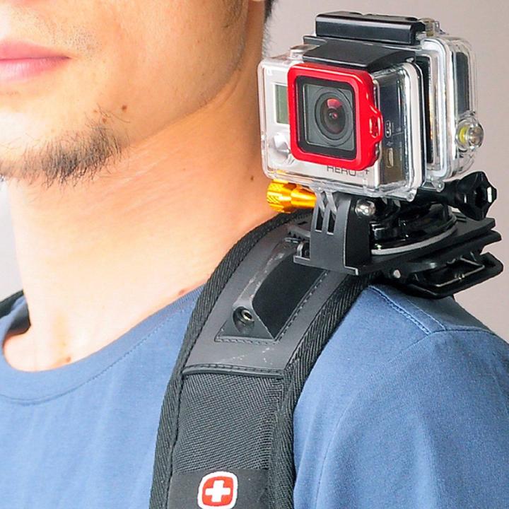 Dual Action Camera Backpack Clip Mount Rucksack Clip Mount 360 Degree ...
