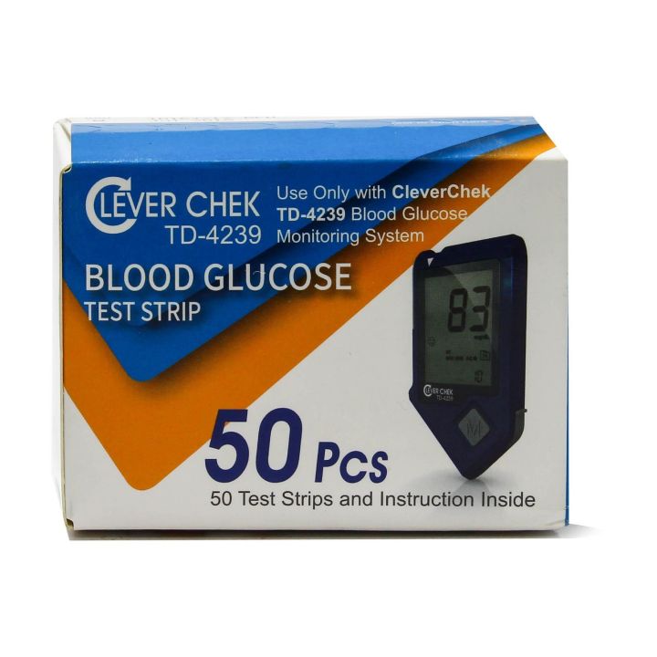 Clever Chek Clever Check Glucometer Strips (Td4239), 50 Strips | Daraz ...