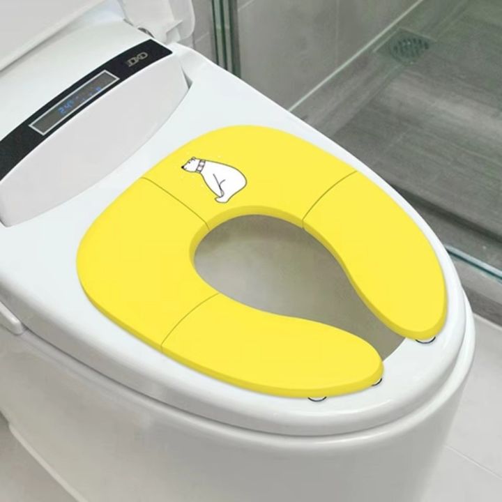Portable Cartoon Baby Potty Mat Non-Slip Folding Toilet Seat ...