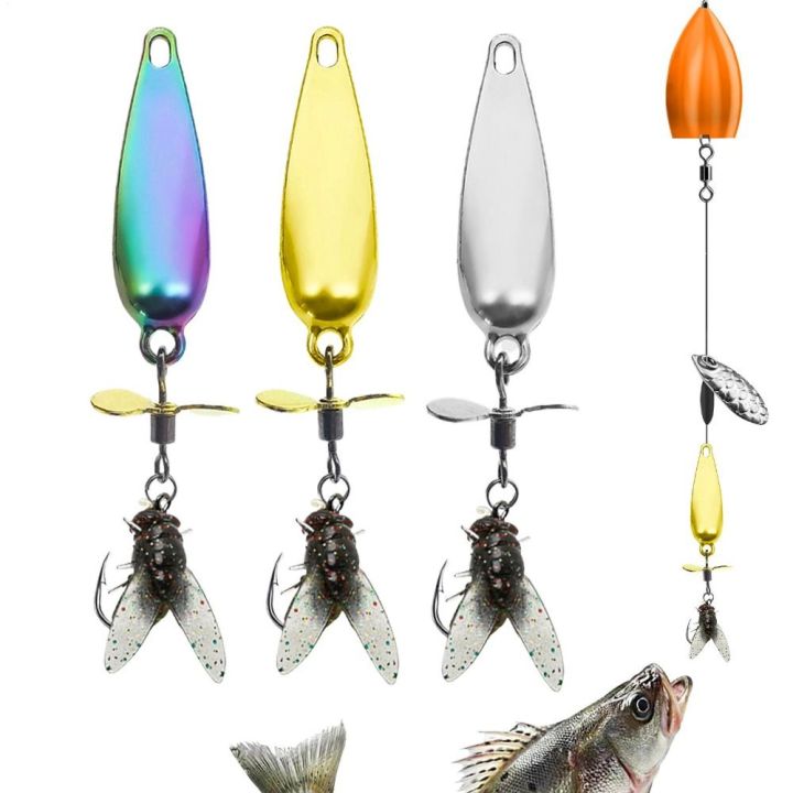 Portable Anti-Rust Artificial Fly Fishing Lure Set Angling Gear Fishing ...