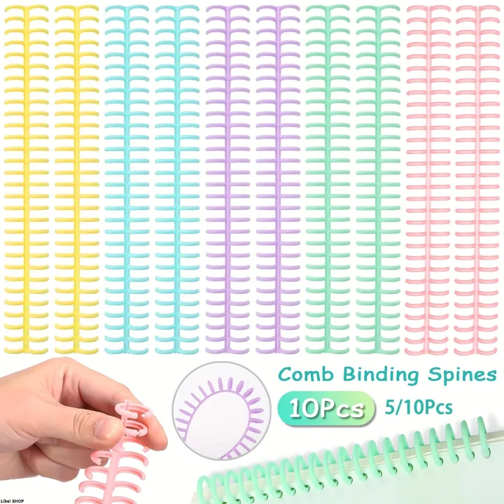 Libei SHOPLuxury 5-10PCS Comb Binding Spines Plastic Spiral Binding ...