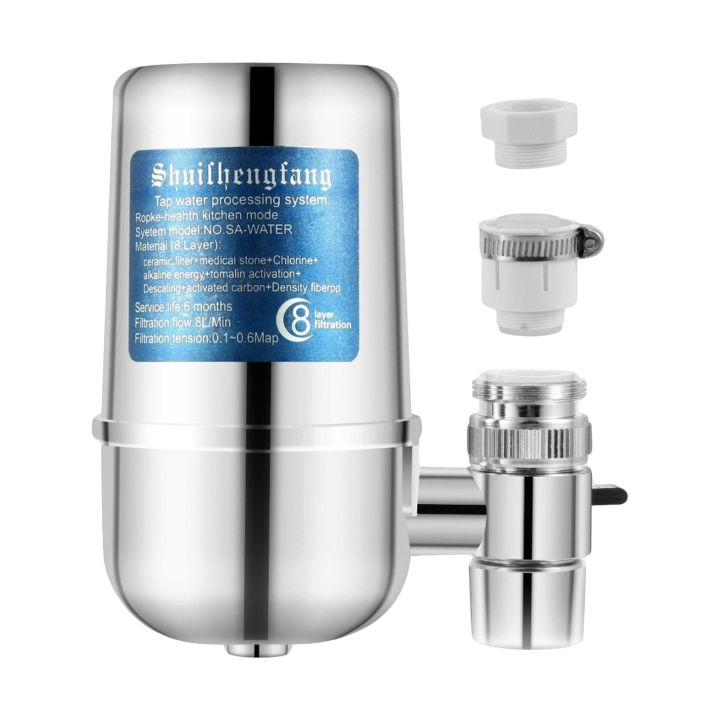 Faucet Water Filter with 8 ayer Cartridge Tap Water Purifier | Daraz.lk