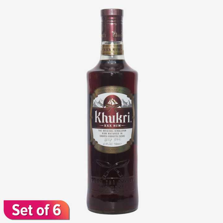 Khukuri XXX Rum 750 Ml Set Of 6 | Daraz.com.np