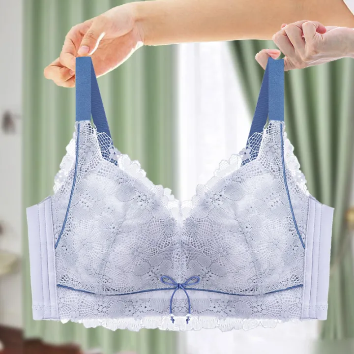 Big show small contrasting lace bra adjustment type closed pair spring ...