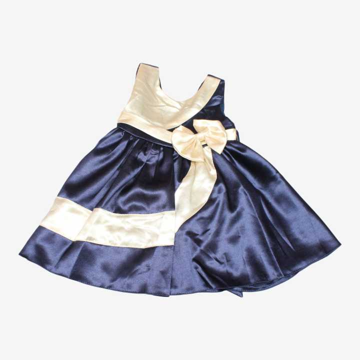 Plain Navy Blue/Light Gold Color Baby Sando Frock | Daraz.com.np