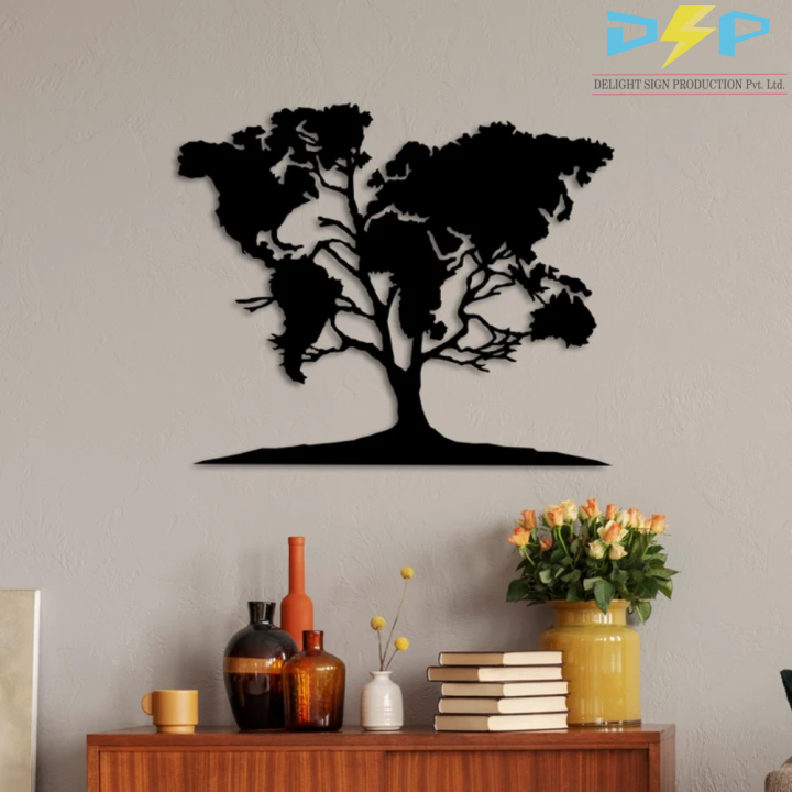 World Map Tree Wall Art | Daraz.com.np
