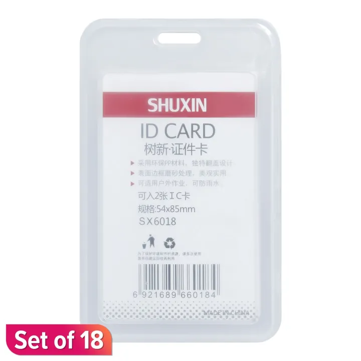 Id Card Holder Hard Plastic Set Of 18 | Daraz.com.np