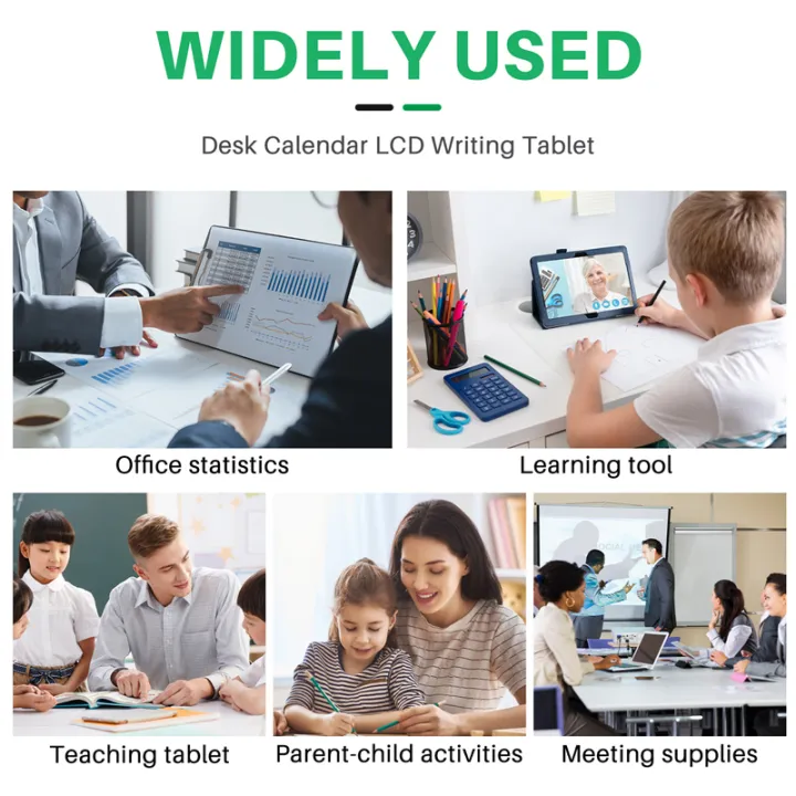 Multifunctional Electronic Desk Calendar LCD Handwriting Board with ...