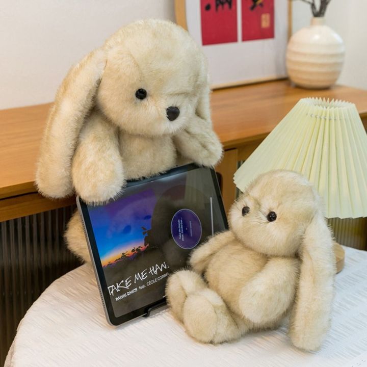 Cute Soft Plush Rabbit Pillow Fluffy Interactive Big Ear Rabbit Plush ...
