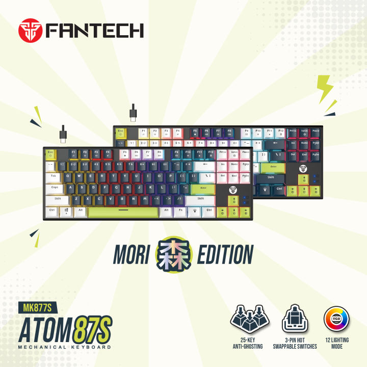 Fantech ATOM 87S MORI EDITION Wired Mechanical Keyboard hotswapable ...