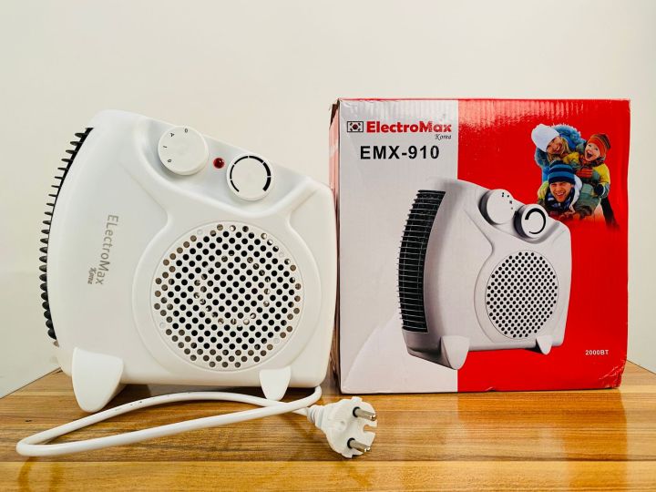 Electromax Portable Fan Heater With 2 Heat Settings And Cool Air ...