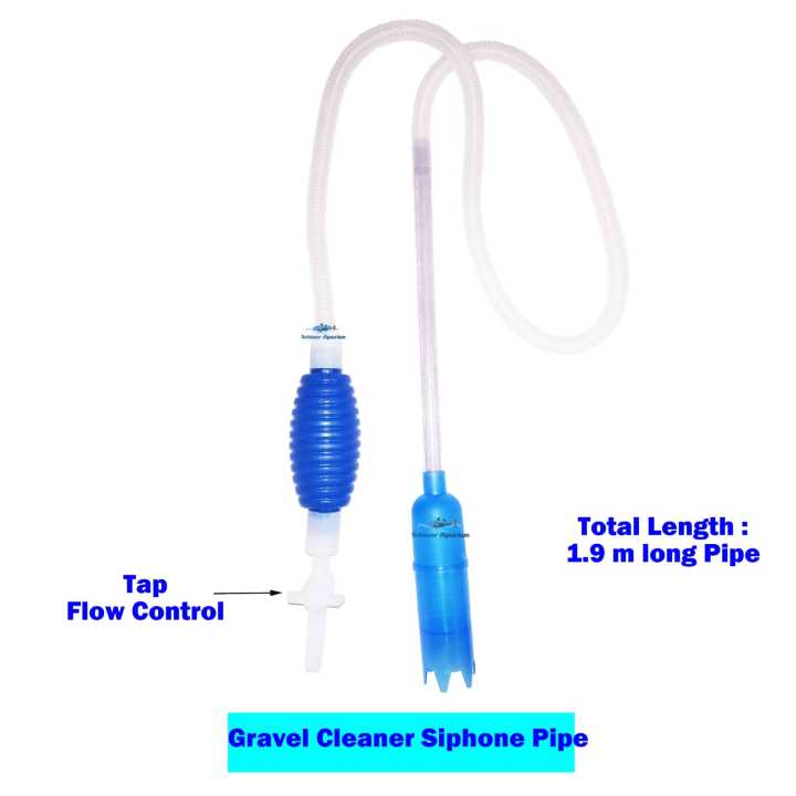 Aquarium Vacuum Siphon Pipe Pump With Flow Control Tap Aquarium Drainer ...