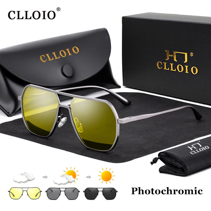 CLLOIO Anti-glare Day Night Vision Glasses Men Women Polarized Driving ...