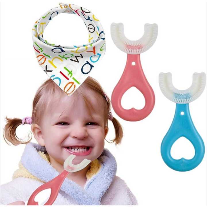 Kids U-Shaped 360° Oral Teeth Cleaning Design for Toddlers and Children ...